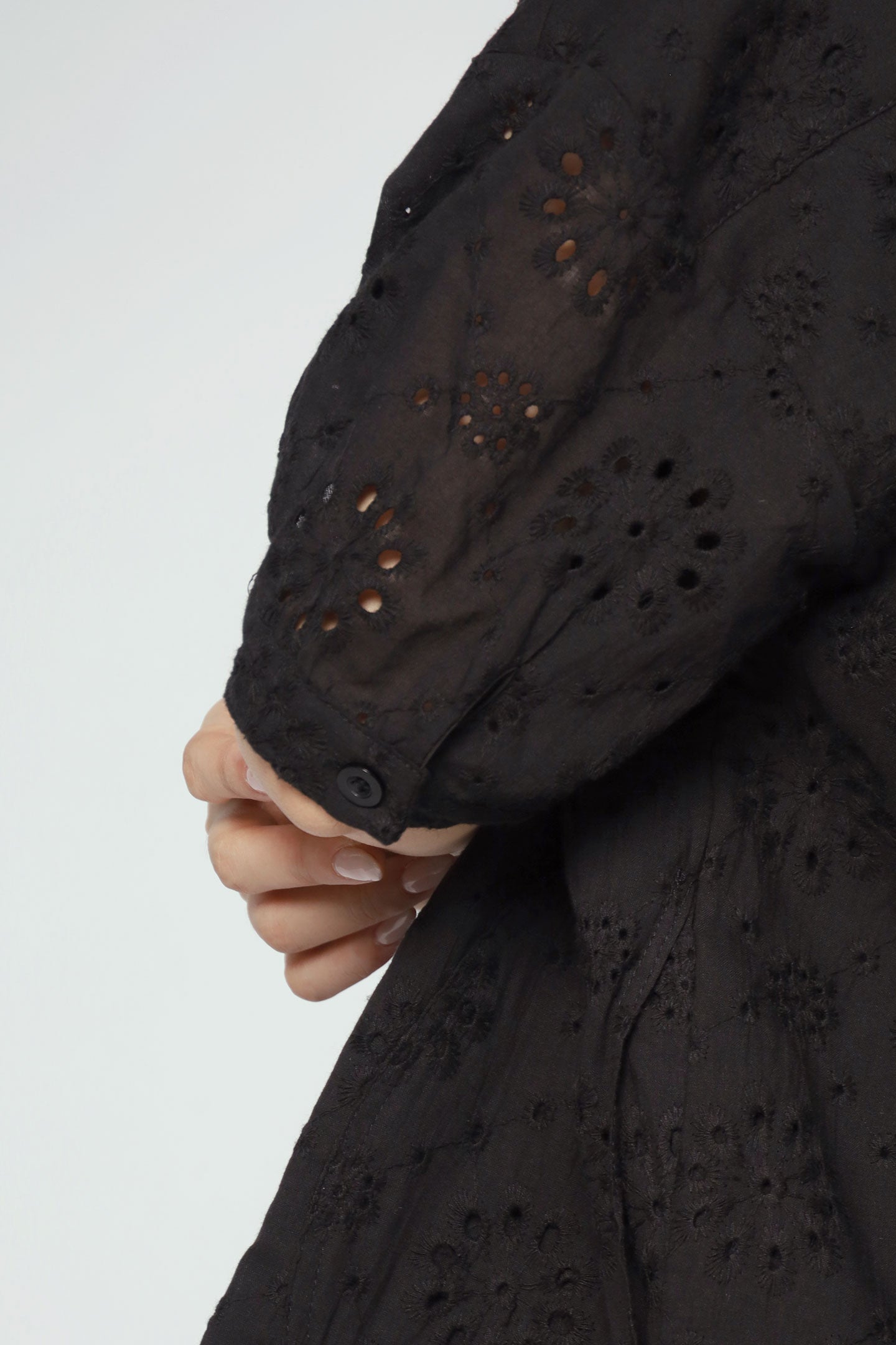 Liam Top in Black Crochet