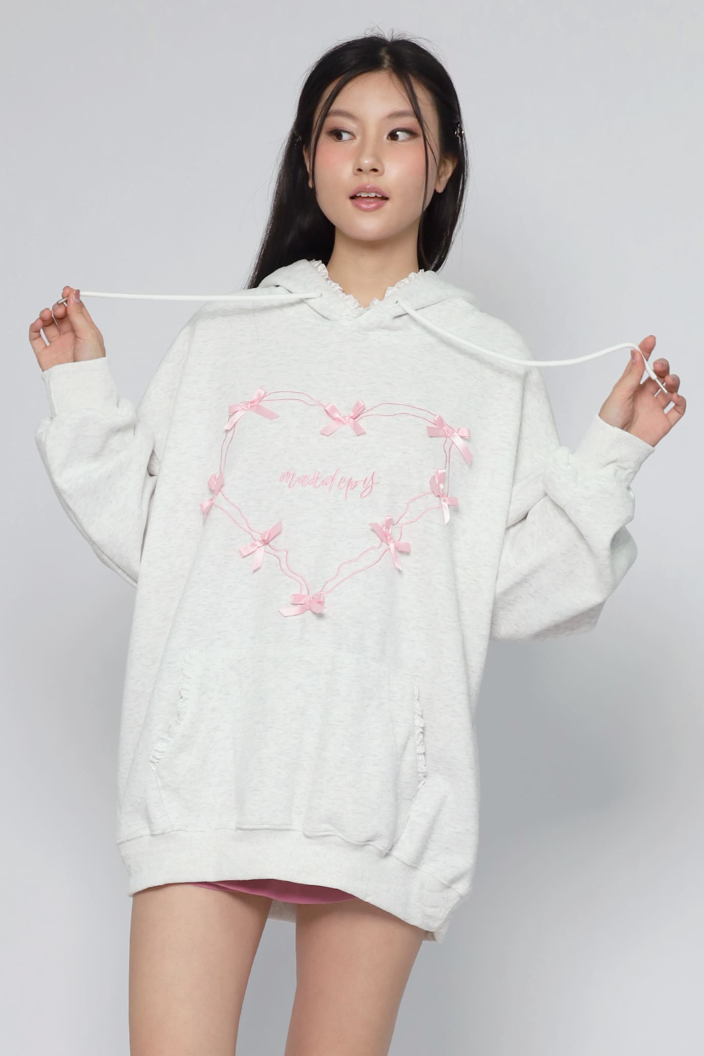 JOY - Aiko Ribbon Hoodie Pullover